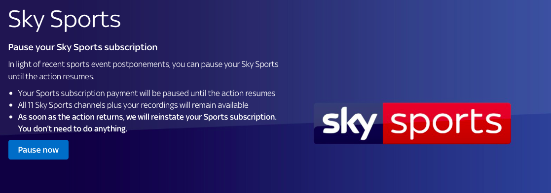How to pause your Sky Sports subscription – and you’ll still get the ...